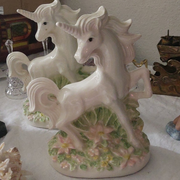 Vintage | Other | Fairycore Glazed Ceramic Unicorn Figurines Statues Porcelain 8s 90s Vintage ...